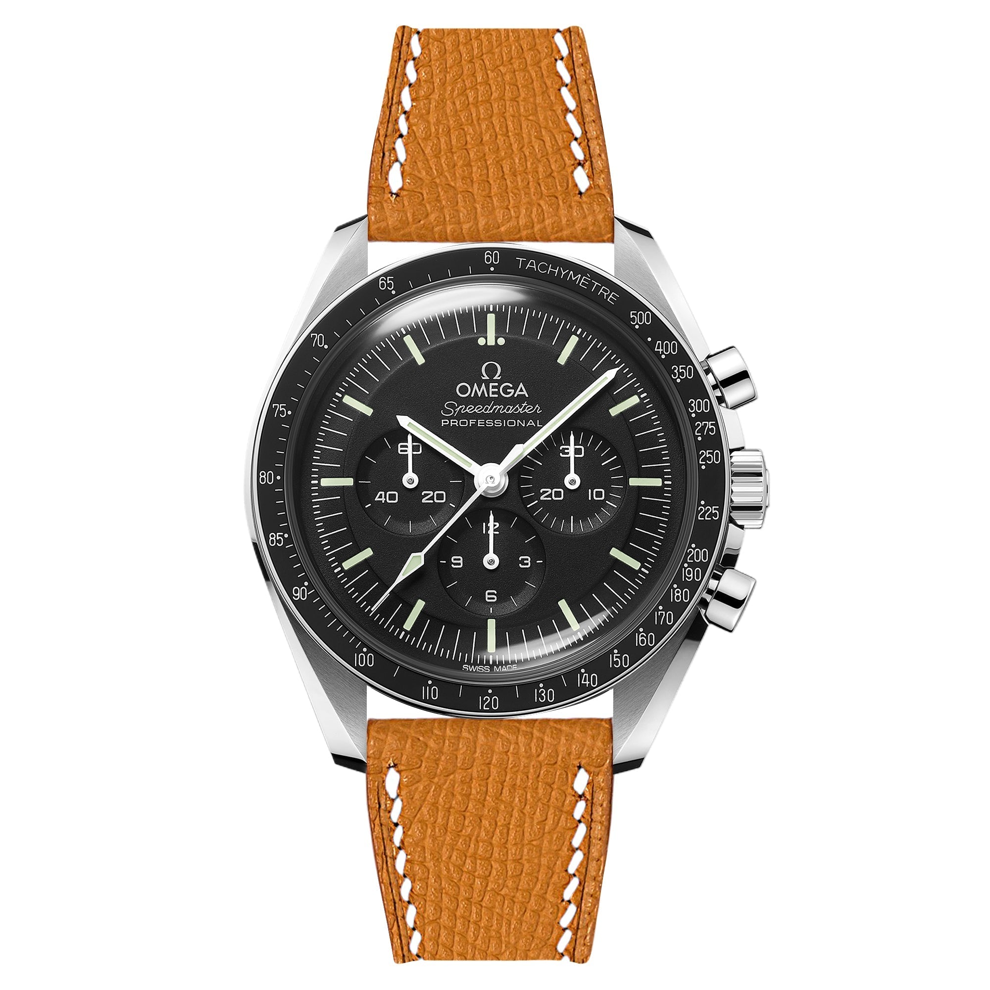 Sesame Yellow Epsom Leather Watch Strap | Omega Speedmaster | 20mm ...