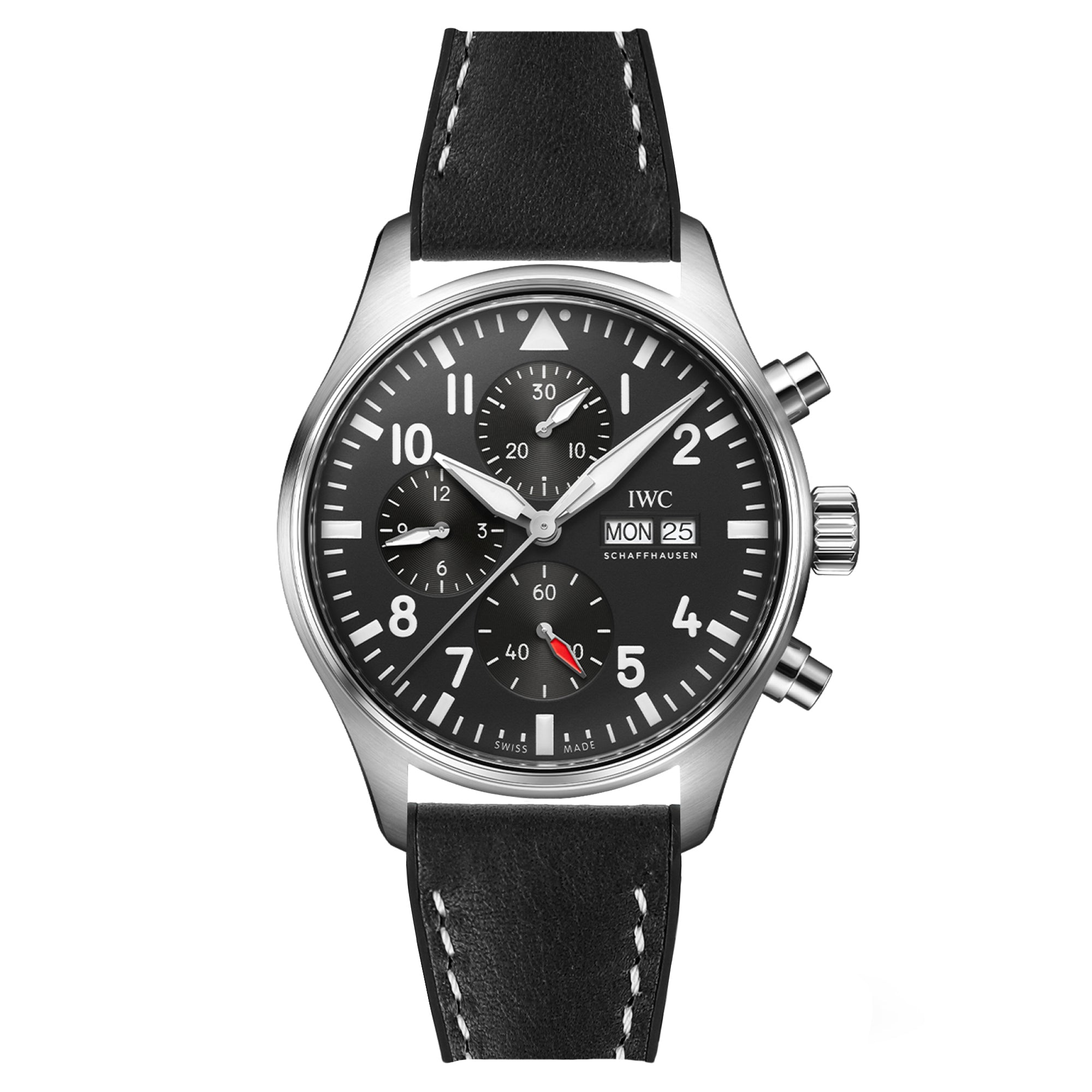 Black Leather Hybrid Strap | IWC Big Pilot