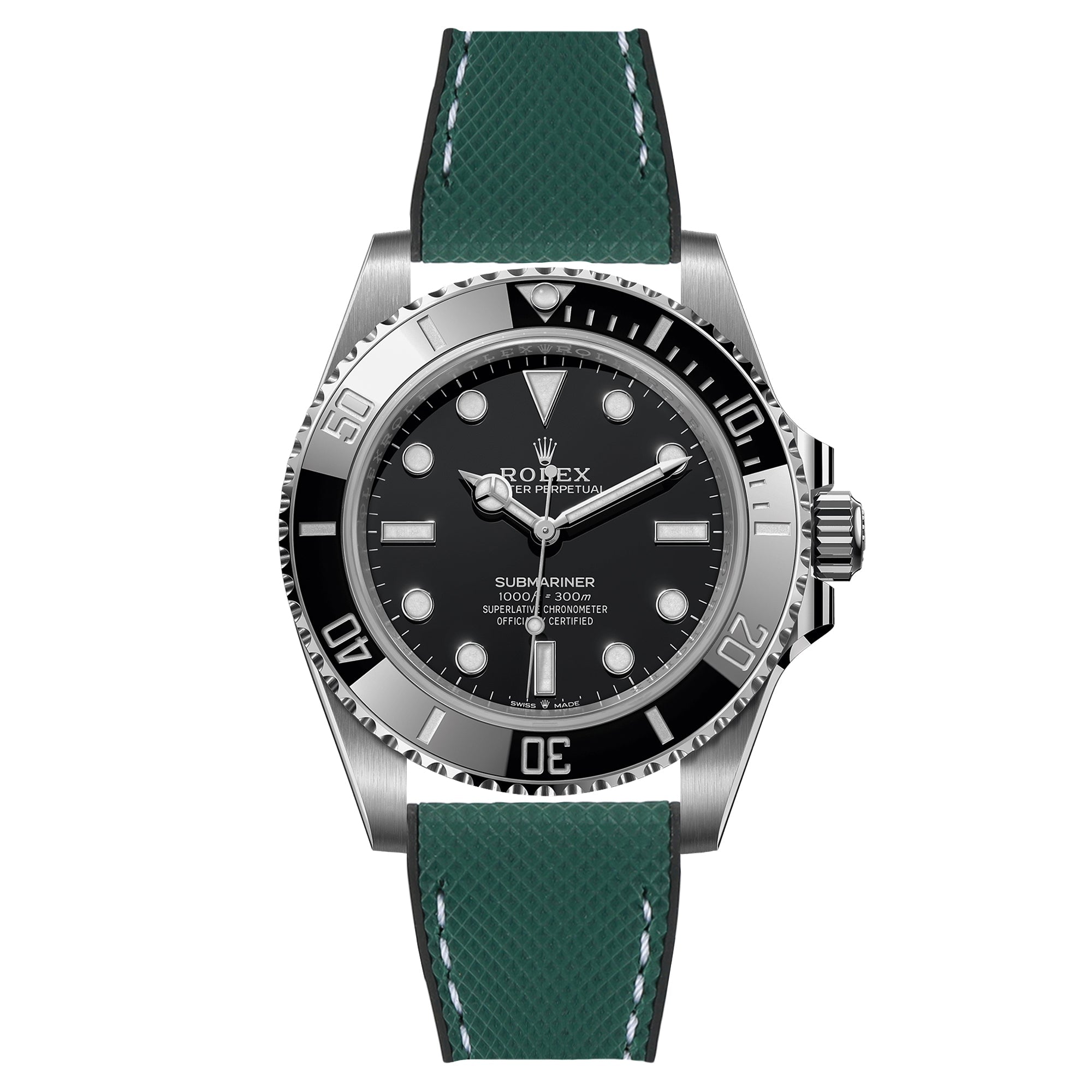 Green Nylon & FKM Rubber Hybrid Strap | Rolex Submariner 40mm