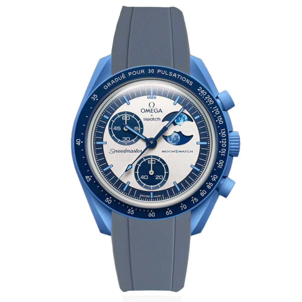 White Rubber Watch Band for Omega Speedmaster "Snoopy" | 20mm