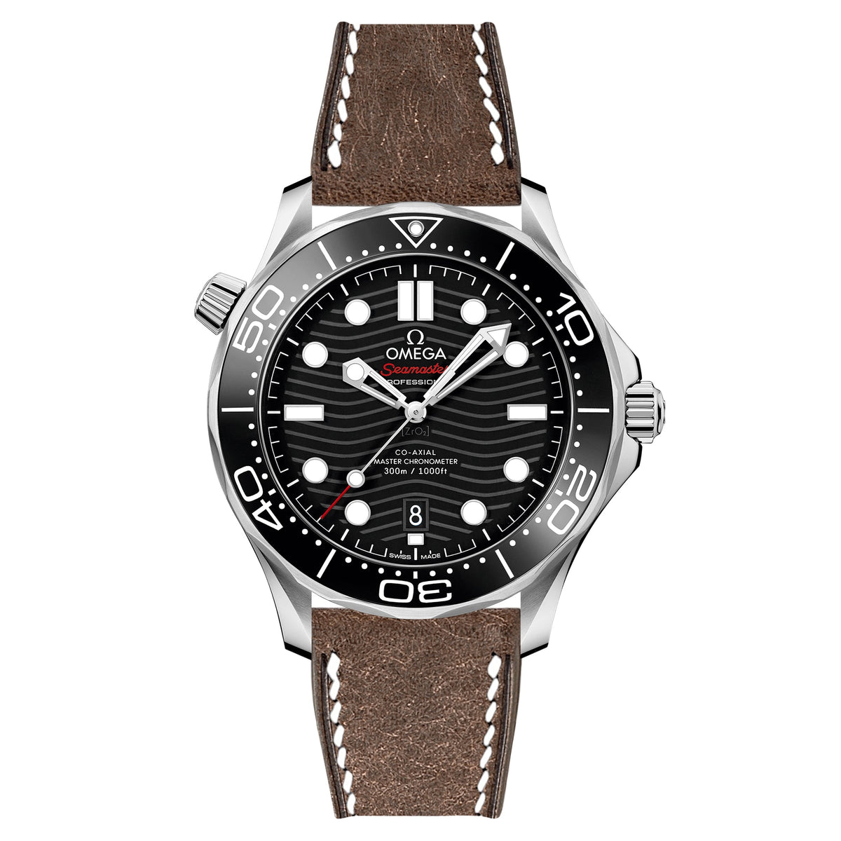 Black Pueblo Leather Watch Strap for Omega Seamaster Diver 300 | 20mm