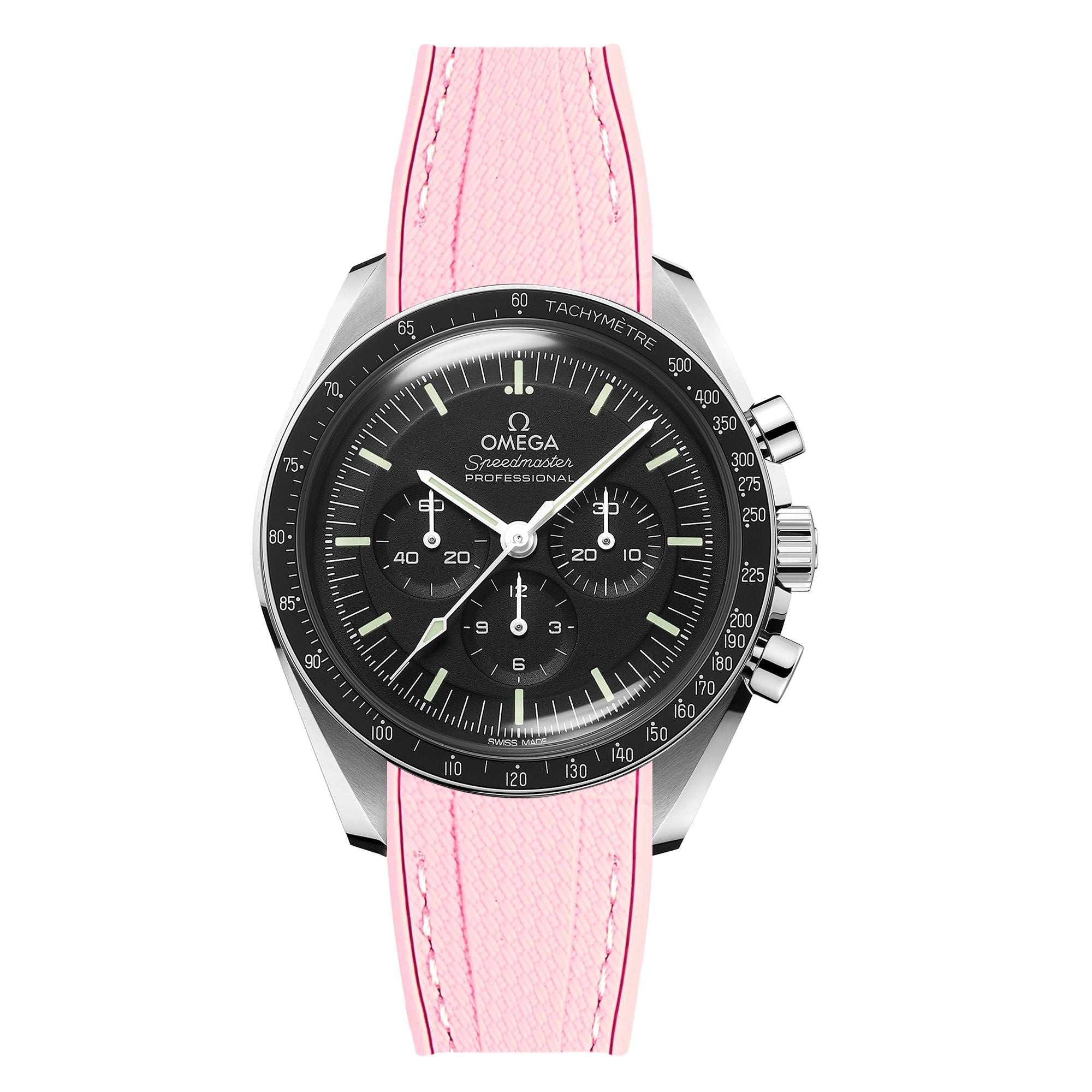 TexturedCurvedEndRubberStrapforOmegaSpeedmasterMoonwatchPink_5b4cd6f4 ...