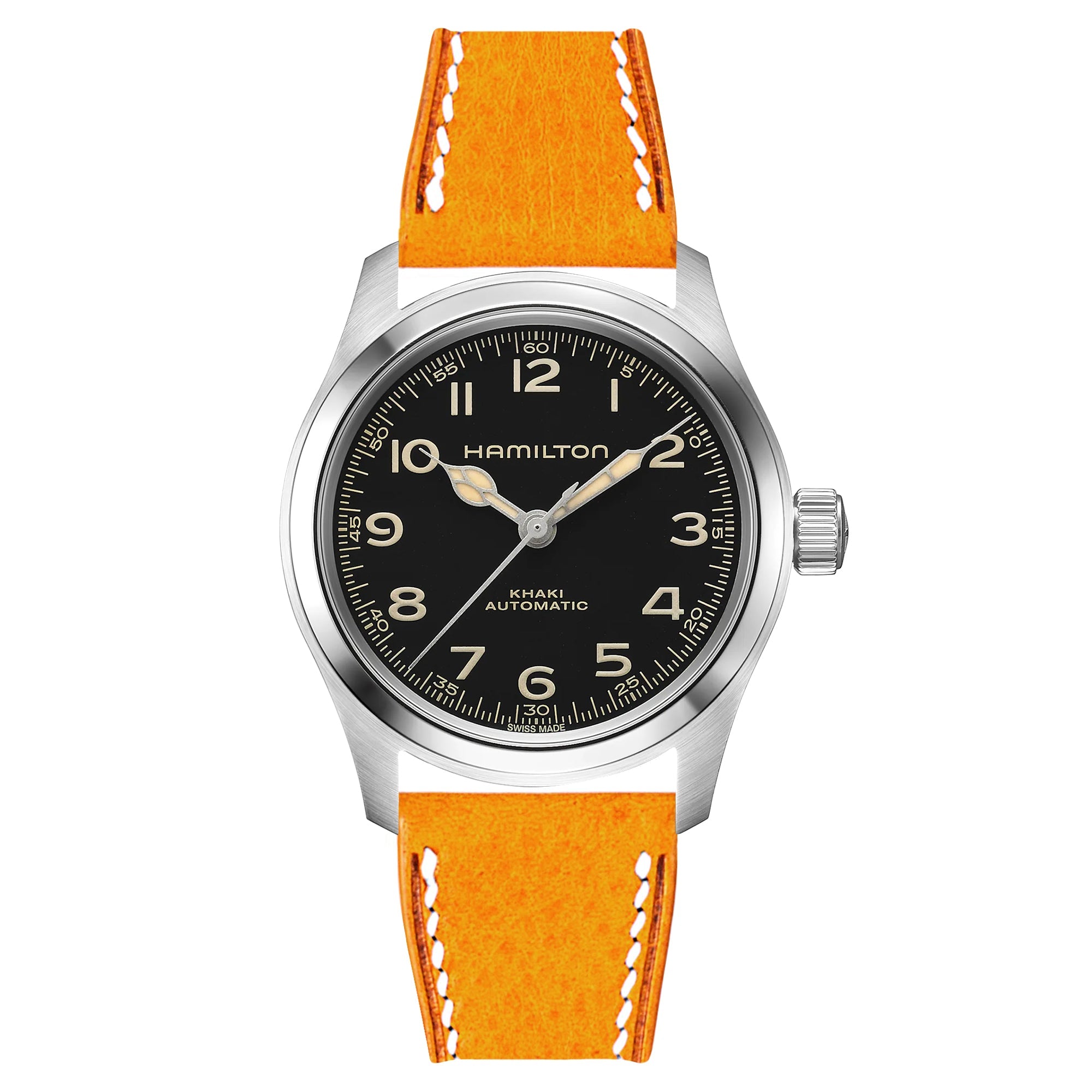 Yellow Minerva Box Leather Watch Strap for Hamilton | 20mm, 22mm