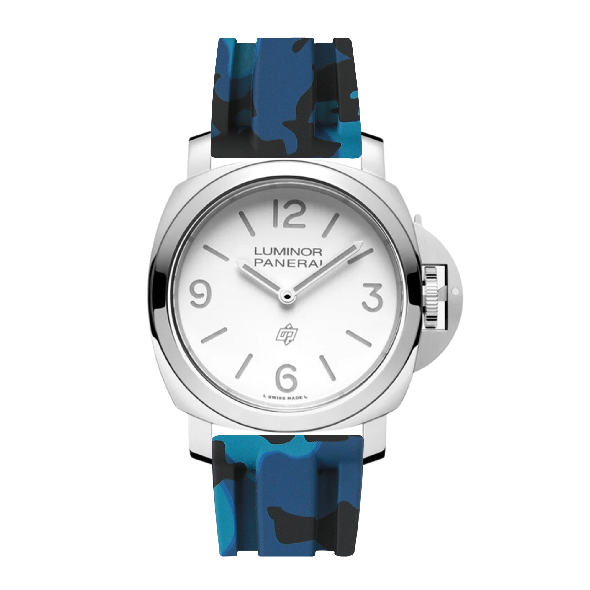 Blue Camouflage Rubber Strap | Panerai Luminor | 22mm/24m