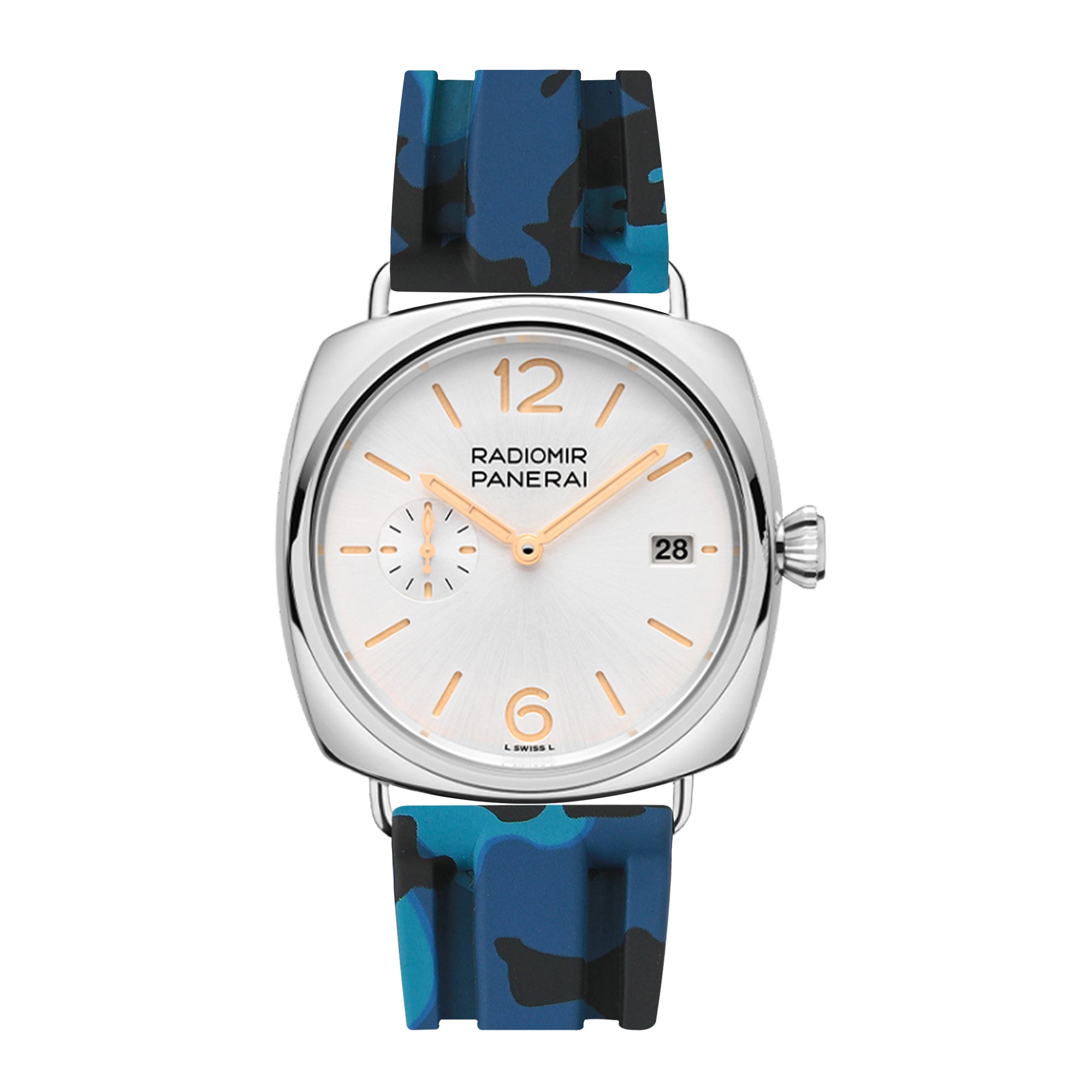Blue Camouflage Rubber Strap | Panerai Radiomir | 22mm/24mm