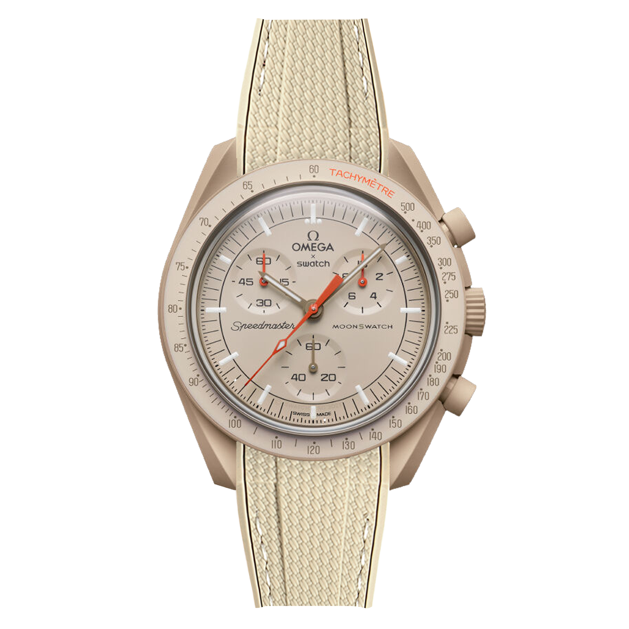 jupiter_BeigeTexturedCurvedEndRubberStrapsforOmegaxSwatchMoonswatch ...