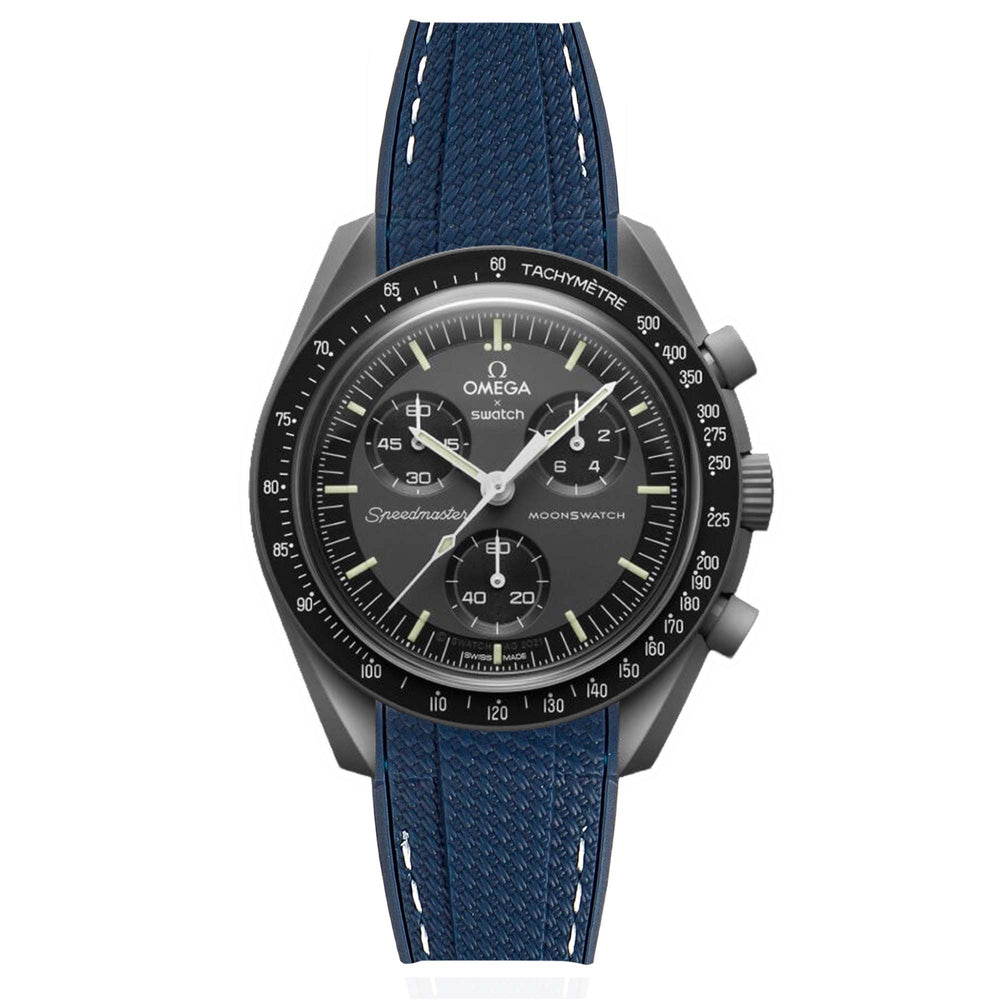 Brown Textured Rubber Watch Strap | Omega x Swatch Snoopy | 20mm