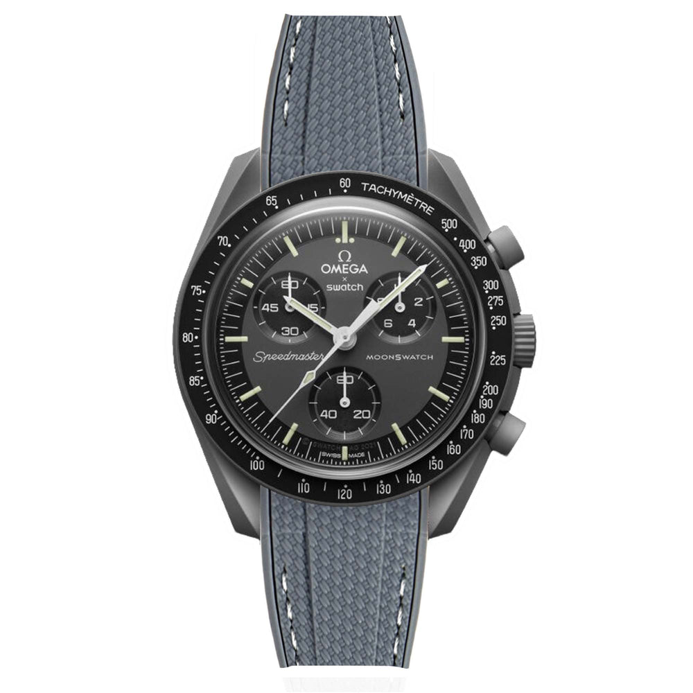 White Textured Rubber Watch Strap | Omega x Swatch | Snoopy