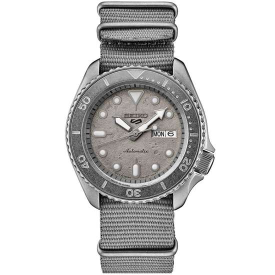 Seiko Cement Automatic SRPG61K1 SRPG61 SRPG61K Grey Nylon Watch