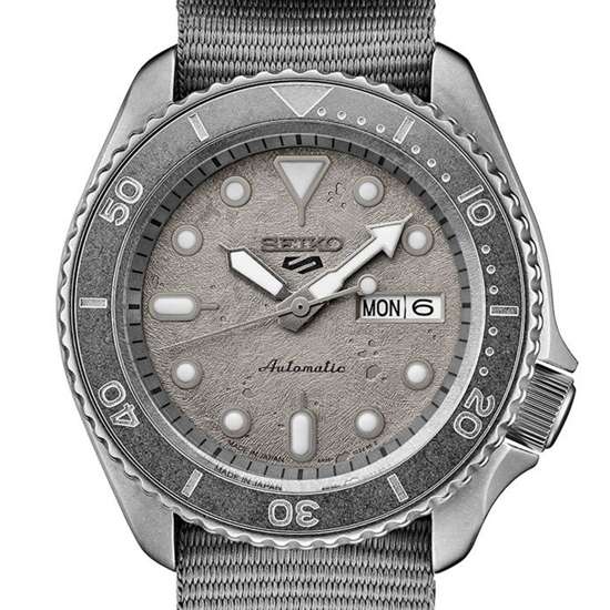 Seiko Cement Automatic SRPG61K1 SRPG61 SRPG61K Grey Nylon Watch
