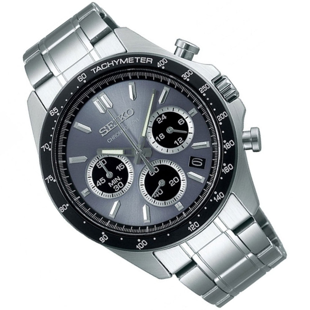 Seiko Spirit SBTR027 JDM Selection Grey Dial Chronograph Quartz Stainl