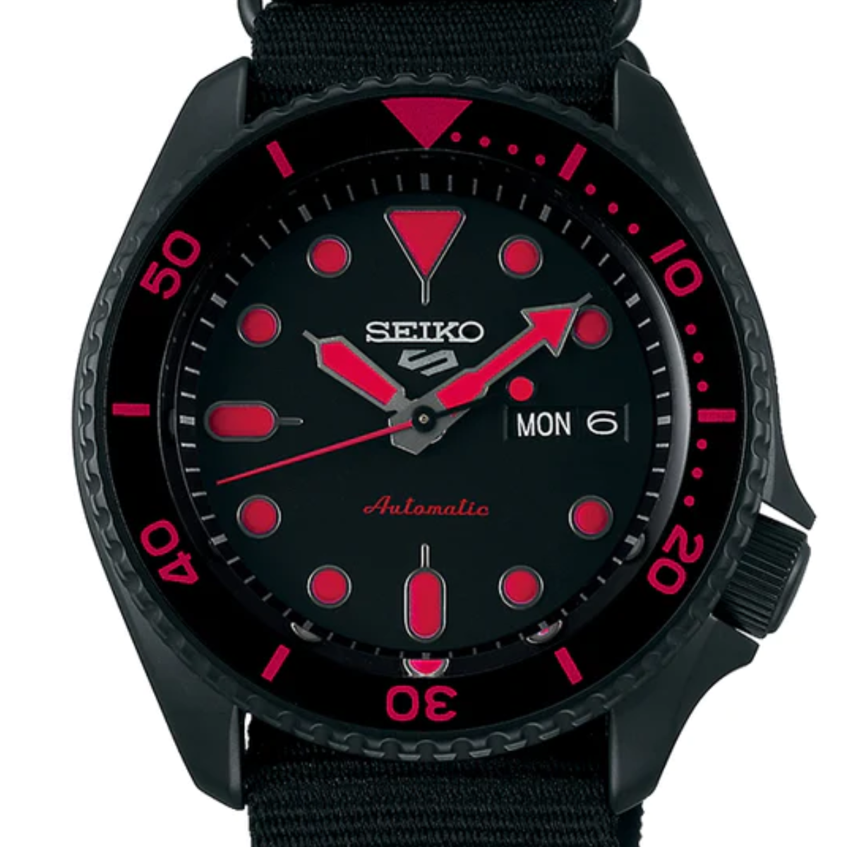 Seiko 5 Sports SKX Street Style SRPD83K1 SRPD83 SRPD83K Black Dial Wat